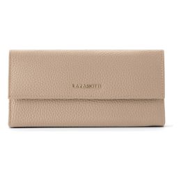 Geldb&ouml;rse LAZAROTTI "Bologna Leather Geldb&ouml;rse Leder 19 cm", Damen, beige, Leder, Kleinlederwaren