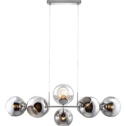 NOWA H&auml;ngeleuchte "PILAR", nickel matt, 1 Stk., Leuchten, Pendelleuchte, H&auml;ngelampe, Glas, Esstisch, Wohnbereich, H&auml;ngeleuchte