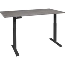 M&auml;usbacher Schreibtisch M&Auml;USBACHER "Big System Office", schwarz (schwarz matt, graphit, schwarz matt, graphit), B:140cm, Tische, Schreibtisch, Breite 140 cm, elektrisch h&ouml;henverstellbar