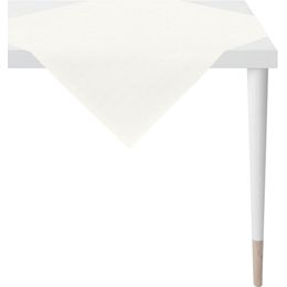 Mitteldecke Apelt "3900 Uni / OUTDOOR, Sommerdeko, Sommer", beige (elfenbeinfarben), B:85cm L:85cm, Polyacryl, Tischdecken, Mitteldecke, mit Fleckschutz