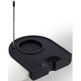 Tamperstation BUDDY'S "Buddy&acute;s Bar - Barista Edition, Premium", schwarz, B:14cm H:17cm L:12,6cm T:14cm &Oslash;:6cm, Edelstahl, Barista-Sets, mit Baristastift, Andr&uuml;ckstation f&uuml;r Espresso Siebtr&auml;ger, schwarz
