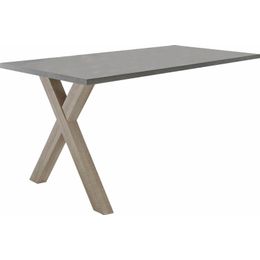 M&auml;usbacher Anbautisch M&Auml;USBACHER "Mio", grau (eichefarben, graphit), B:160cm H:75cm T:70cm, Holzwerkstoff, Ansatztischplatten, Esstischplatte Esstisch-Zubeh&ouml;r Tischplatte