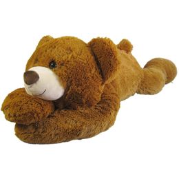 Kuscheltier Heunec "B&auml;r liegend XL hellbraun", braun (hellbraun), Pl&uuml;schfiguren, KinderL:120cm, Pl&uuml;sch, Kuscheltier, L:120cm