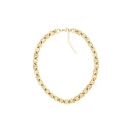 Edelstahlkette Tommy Hilfiger "MARINA", gold (gelbgoldfarben, rot, blau, wei&szlig;), Halsketten, Damen, Edelstahl, L: 45,5 B: 10mm, Edelstahlkette, B:10mm