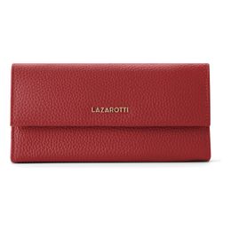 Geldb&ouml;rse LAZAROTTI "Bologna Leather Geldb&ouml;rse Leder 19 cm", Damen, rot, Leder, Kleinlederwaren