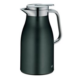 Alfi Isolierkanne Skyline, Grau, Metall, Uni, 1,0 L, doppelwandig, Ausgie&szlig;er, lebensmittelecht, 100% dicht, Glaskolben, abnehmbarer Deckel, Schraubverschluss, h&auml;lt warm, kalt, rostfrei, schadstofffrei, Kaffee & Tee, Kannen, Thermoskannen