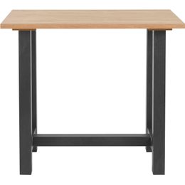 M&auml;usbacher Bartisch M&Auml;USBACHER, schwarz (schwarzstahl, asteichefarben, schwarzstahl), B:120cm H:105cm T:70cm, Tische, Bartisch, Gestell in U-Form (Breite 120, 140 oder 160 cm)