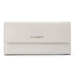 Geldb&ouml;rse LAZAROTTI "Bologna Leather Geldb&ouml;rse Leder 19 cm", Damen, wei&szlig;, Leder, Kleinlederwaren