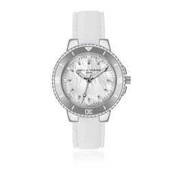 Quarzuhr AMELIA PARKER "AH4-S098S", wei&szlig;, Armbanduhren, Damen, Quarzuhr