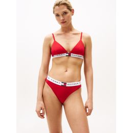 Triangel-BH "RP TRIANGLE (EXT. SIZE)", Damen, Gr. L (40), N-Gr, rot (primary rot), Jersey, Obermaterial: 90% Baumwolle, 10% Elasthan, Tommy Hilfiger Underwear, kontrastfarbene Details, k&ouml;rpernah, BHs Triangel-BH, in gro&szlig;en Gr&ouml;&szlig;en, mit Logo