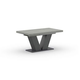 M&auml;usbacher Esstisch M&Auml;USBACHER "Komfort Tisch", grau (betonoptik, graphit), B:160cm H:76cm T:90cm, Tische, Esstisch, M&auml;usbacher Esstisch mit V Gestell und Bodenplatte