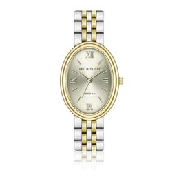 Quarzuhr AMELIA PARKER "AG5-B294G", gold, silber, Armbanduhren, Damen, Quarzuhr