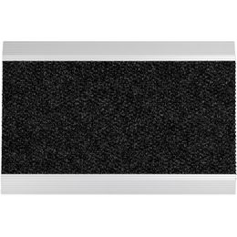 Fu&szlig;matte Astra "Nub Brush Alu", schwarz (anthrazit), B:40cm H:11mm L:60cm, Kunstfaser, Teppiche, Fu&szlig;matte, T&uuml;rmatte, Eingangsbereich, Outdoor geeignet, rutschfest