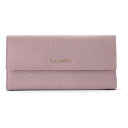 Geldb&ouml;rse LAZAROTTI "Bologna Leather Geldb&ouml;rse Leder 19 cm", Damen, rosa, Leder, Kleinlederwaren