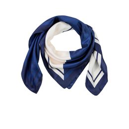 Halstuch Hugo "Auraize 90*90", Damen, medium blau 420, Satin, Polyester, unifarben, Modet&uuml;cher, mit Print und Hugo Schriftzug