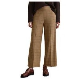 Marc O'Polo Chinohose MARC O'POLO "aus softem Flanell", Damen, Gr. 36, Normalgr&ouml;&szlig;en, schwarz beige, Obermaterial: 63% Polyester, 34% Viskose, 3% Elasthan, gemustert, kn&ouml;chelfrei, Hosen Chinohose