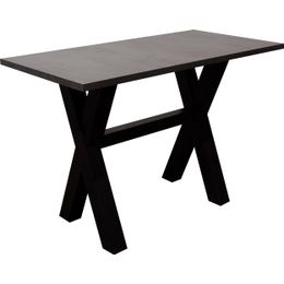 M&auml;usbacher Bartisch M&Auml;USBACHER, schwarz (schwarzstahl, graphitfarben, schwarzstahl), B:160cm H:105cm T:70cm, Tische, Bartisch, Gestell in X-Form (Breite 120, 140 oder 160 cm)