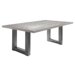 M&auml;usbacher Esstisch M&Auml;USBACHER "Mister", grau (tischplatte: beton, optik), B:200cm H:75cm T:100cm, Tische, Esstisch, Gestell in U-Form