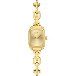 Quarzuhr BOSS "HAILEY", gold (goldfarben, goldfarben), Armbanduhren, Damen, Quarzuhr, Damenuhr, Armbanduhr, analog, Edelstahlarmband