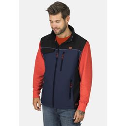 Arbeitsweste HERO by John Medoox "Workwear Arbeits-Cargoweste Softshell", Herren, Gr. M, blau (navy, schwarz), angeraute Sweatware, 100% Polyester, regular fit normal, Westen Arbeitsweste, Arbeits-Cargoweste Softshell Funktionsqualit&auml;t f&uuml;r Herren