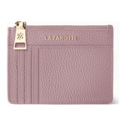 Kartenetui LAZAROTTI "Bologna Leather Schl&uuml;sseletui Cardholder Leder 11,5 cm mit Air", Damen, rosa, Leder, Kleinlederwaren