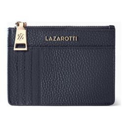 Kartenetui LAZAROTTI "Bologna Leather Schl&uuml;sseletui Cardholder Leder 11,5 cm mit Air", Damen, dunkelblau, Leder, Kleinlederwaren