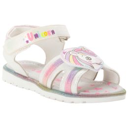 Sandale Disney "Unicorn", M&auml;dchen, Gr. 27, wei&szlig;, Textil, Schuhe Sandale