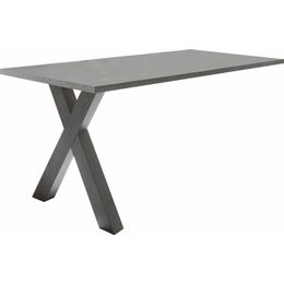 M&auml;usbacher Anbautisch M&Auml;USBACHER "Mio", grau (graphit, graphit), B:140cm H:75cm T:70cm, Holzwerkstoff, Ansatztischplatten, Esstischplatte Esstisch-Zubeh&ouml;r Tischplatte