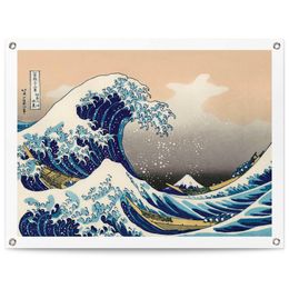Poster Reinders "Die gro&szlig;e Welle", blau (farbe bild(er): blau), B:80cm H:60cm T:0,1cm, Leinwand, Bilder, Poster, Outdoor f&uuml;r Garten oder Balkon