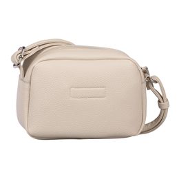 Handtasche Tom Tailor "Elis", Damen, Gr. B/H/T: 18,5cm x 13,5cm x 7cm, wei&szlig;, Polyurethan, clean, gepflegt, gepr&auml;gtes Muster, unifarben, Taschen Handtasche, aus weich gek&ouml;rntem Lederimitat auff&auml;llige Ziernaht und feinem Logo