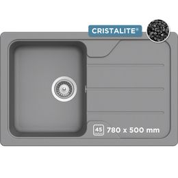 Granitsp&uuml;le Schock "Formhaus Mini", grau, B:78cm H:29,8cm T:50cm, Domogranit, K&uuml;chensp&uuml;len