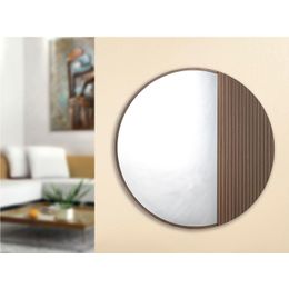 Wandspiegel CASABLANCA BY GILDE "Spiegel "Living", braun, B:70cm H:70cm T:2,5cm, MDF, Spiegel, Wandspiegel