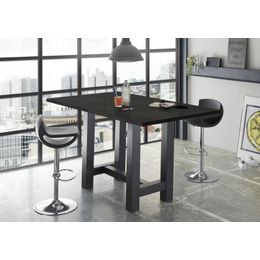 M&auml;usbacher Bartisch M&Auml;USBACHER, schwarz (schwarzstahl, schwarzstahlfarben, schwarzstahl), B:120cm H:105cm T:70cm, Tische, Bartisch, Gestell in U-Form (Breite 120, 140 oder 160 cm)