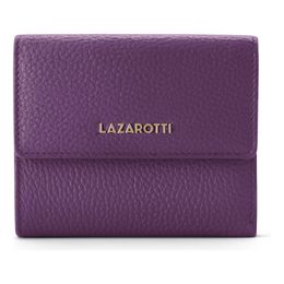 Geldb&ouml;rse LAZAROTTI "Bologna Leather Geldb&ouml;rse Leder 12 cm", Damen, lila, Leder, Kleinlederwaren