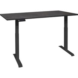 M&auml;usbacher Schreibtisch M&Auml;USBACHER "Big System Office, Arbeitstisch, B&uuml;rotisch", schwarz (schwarz matt, schwarzstahl, schwarz matt, schwarzstahl), B:120cm, Tische, Schreibtisch, Breite 120 cm, elektrisch h&ouml;henverstellbar, schwarzstahl