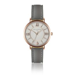 Quarzuhr AMELIA PARKER "AB4-S054R", grau, Armbanduhren, Damen, Quarzuhr