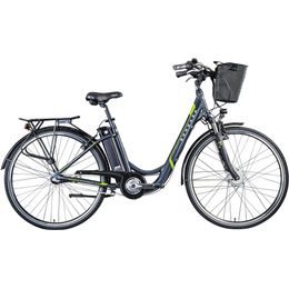 Z&uuml;ndapp E-Bike Z&Uuml;NDAPP "Z510" Gr. 48, wei&szlig; (grau, gr&uuml;n), Elektrofahrr&auml;der, 48cm, 28 Zoll (71,12cm), Pedelec, Elektrofahrrad f&uuml;r Damen u. Herren