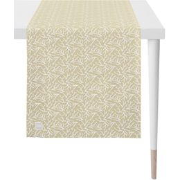 Tischl&auml;ufer Apelt "3970 Outdoor, Sommerdeko, Sommer", beige (sand, wei&szlig;), B:46cm L:135cm, Polyester, Tischdecken, Jacquardgewebe