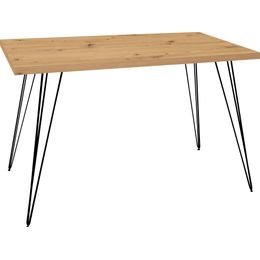 M&auml;usbacher Schreibtisch M&Auml;USBACHER "Big System Office", schwarz (schwarz, asteiche, schwarz, asteiche), B:120cm H:75cm T:70cm, Tische, Schreibtisch, Breite 120 cm