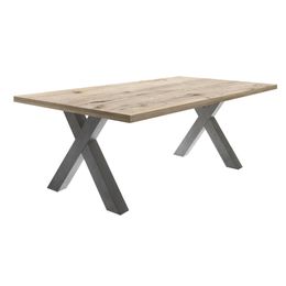 M&auml;usbacher Esstisch M&Auml;USBACHER "Mister", braun (tischplatte: sandeichefarben), B:200cm H:75cm T:100cm, Tische, Rechteckiger Esstisch Holz-Esstische, Gestell in X-Form