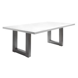 M&auml;usbacher Esstisch M&Auml;USBACHER "Mister", wei&szlig; (tischplatte: wei&szlig; matt lack), B:200cm H:75cm T:100cm, Tische, Esstisch, Gestell in U-Form