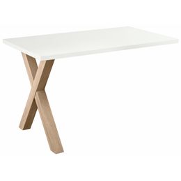 M&auml;usbacher Anbautisch M&Auml;USBACHER "Mio", wei&szlig; (eichefarben, wei&szlig; matt), B:120cm H:75cm T:70cm, Holzwerkstoff, Ansatztischplatten, Esstischplatte Esstisch-Zubeh&ouml;r Tischplatte, 3,2 cm starke Tischplatte