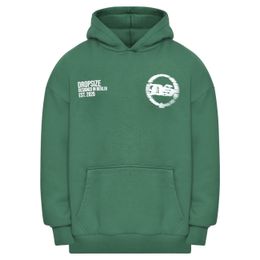Kapuzensweatshirt DROPSIZE "Dropsize Herren", Herren, Gr. XS, washed gr&uuml;n, 100% Baumwolle, bedruckt, Sweatshirts