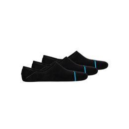 Sneakersocken Stance "Socken Icon No Show Sneakersocken 3er Pack", Herren, Gr. 35-37, schwarz, Obermaterial: 55% Baumwolle CO. 41% Nylon NY. 4% Elasthan EL., Socken Sneakersocken