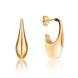 Ohrring-Set ISABELLA FORD "FE022G", gold, Ohrringe, Damen, 1,5cm, Edelstahl