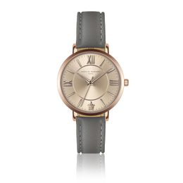 Quarzuhr AMELIA PARKER "AB2-S054R", grau, Armbanduhren, Damen, Quarzuhr