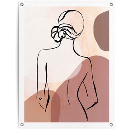 Poster Reinders "Frau", braun (farbe bild(er): braun), B:60cm H:80cm T:0,1cm, Leinwand, Bilder, Poster