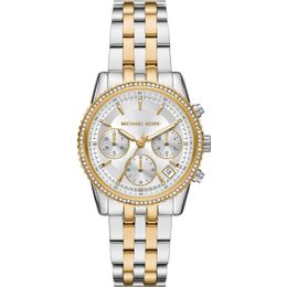 Chronograph Michael Kors "BRYANT", gold (edelstahlfarben, gelbgoldfarben), Armbanduhren, Damen, Chronograph, Quarzuhr, Armbanduhr, Damenuhr, Edelstahlarmband, analog, Tag