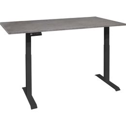 M&auml;usbacher Schreibtisch M&Auml;USBACHER "Big System Office", grau (schwarz matt, graphit, schwarz matt, graphit), B:160cm, Tische, Schreibtisch, Breite 160 cm, elektrisch h&ouml;henverstellbar