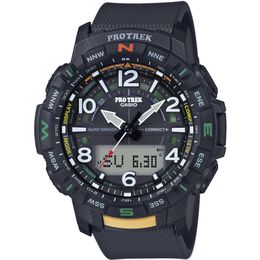 Smartwatch CASIO PRO TREK Smart, schwarz (schwarz, schwarz), Smartwatches, Herren, Smartwatch, Armbanduhr, Herrenuhr, Digitaluhr, Weltzeit, Bluetooth